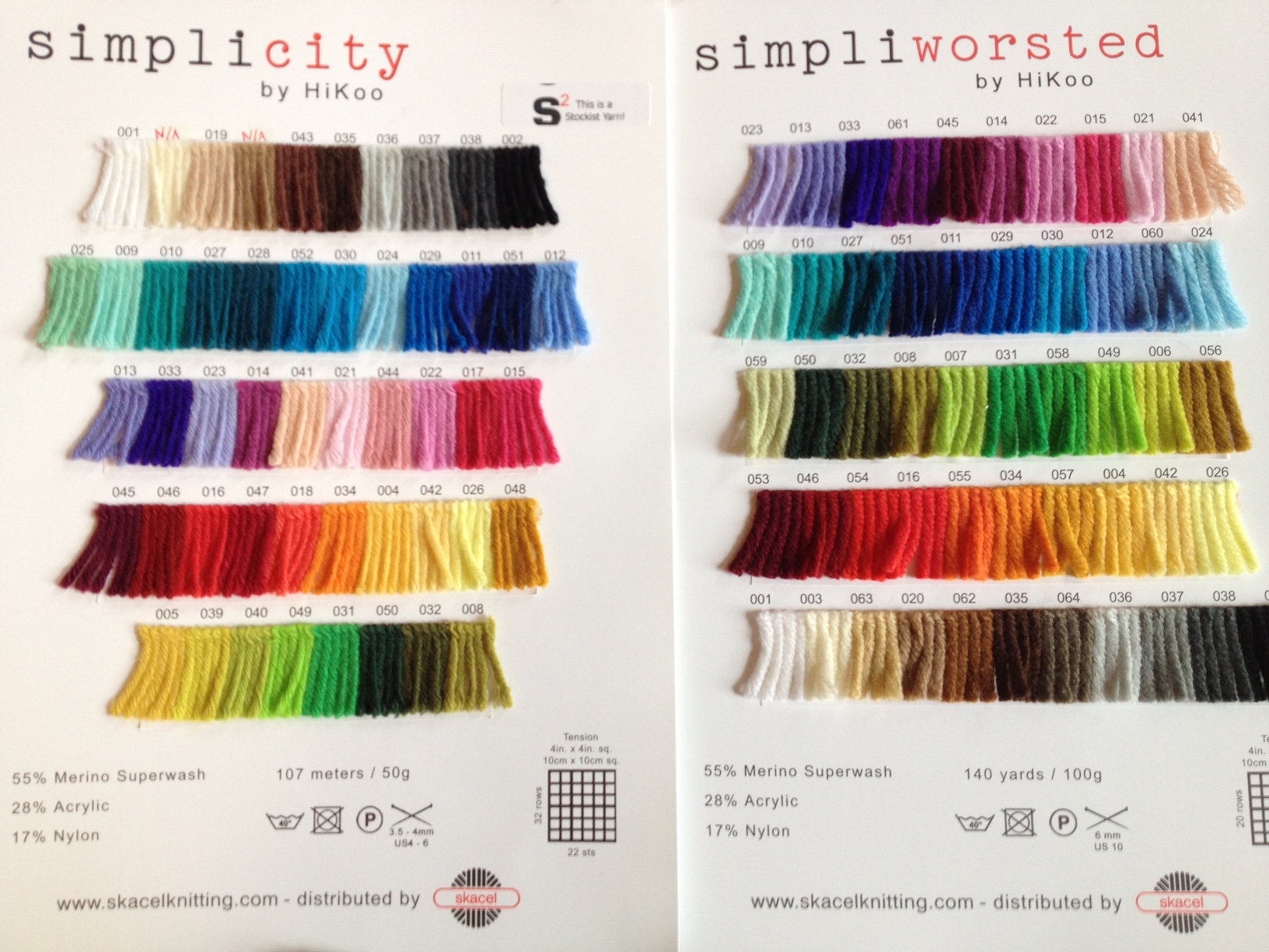 hikoo simplicity color swatches – knittingisawesome.com